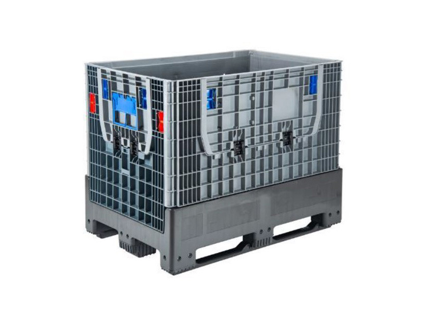 Plastična sklopiva box paleta sa zatvorenim stranicama više nosivosti ...